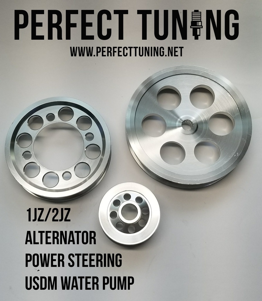 1JZ 2JZ Pulley Kit Aluminium Silver | Perfect Tuning